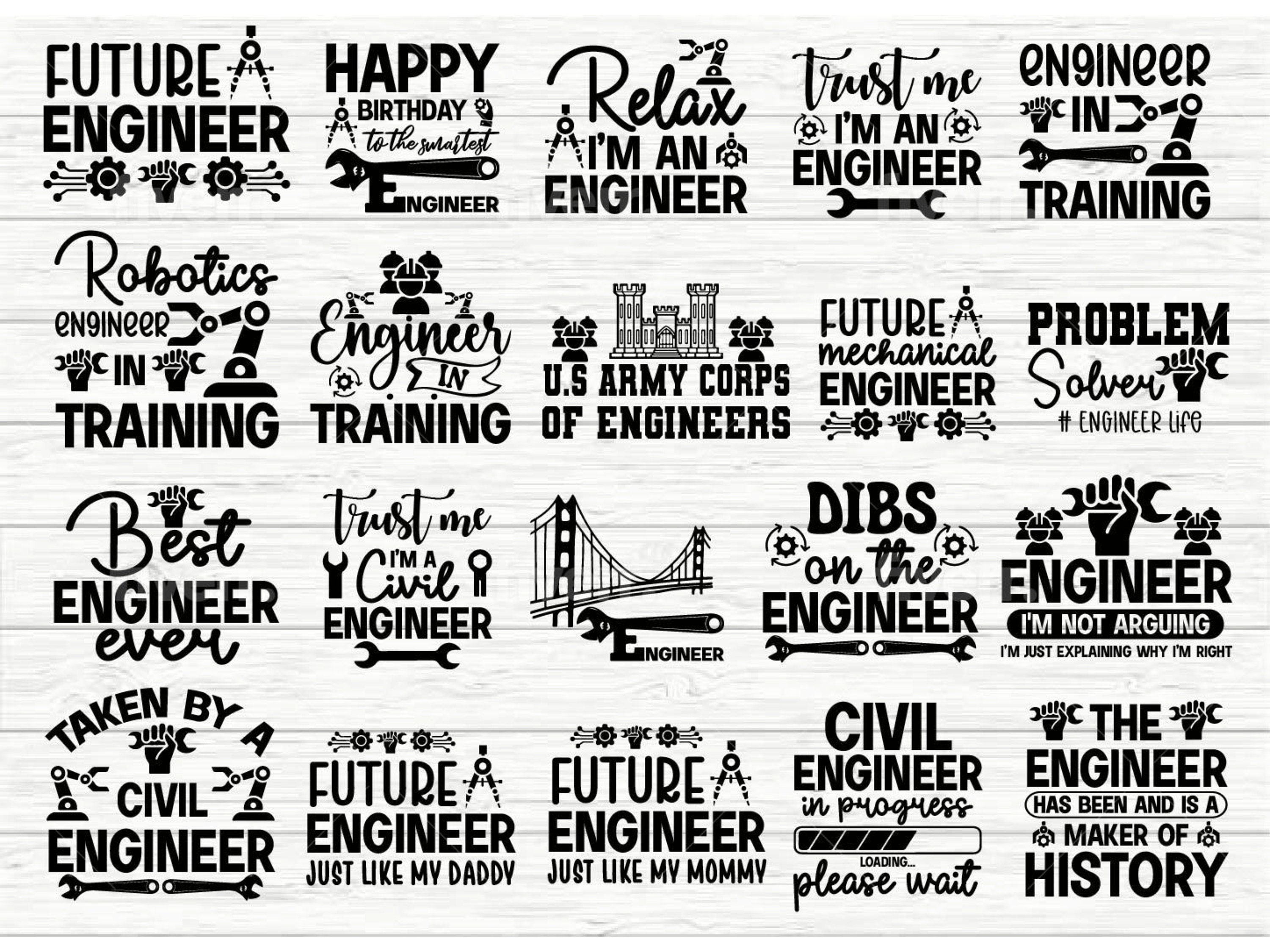 20 Engineer SVG Bundle, Engineer Quotes SVG, Engineer Svg, Engineer ...