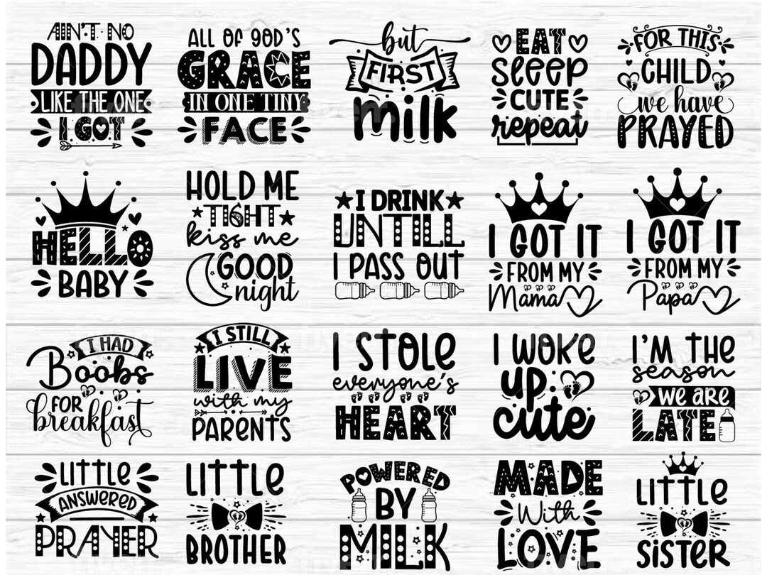 Baby SVG Bundle, Baby Quotes SVG, Baby Svg, Baby Life, Cut Files for ...