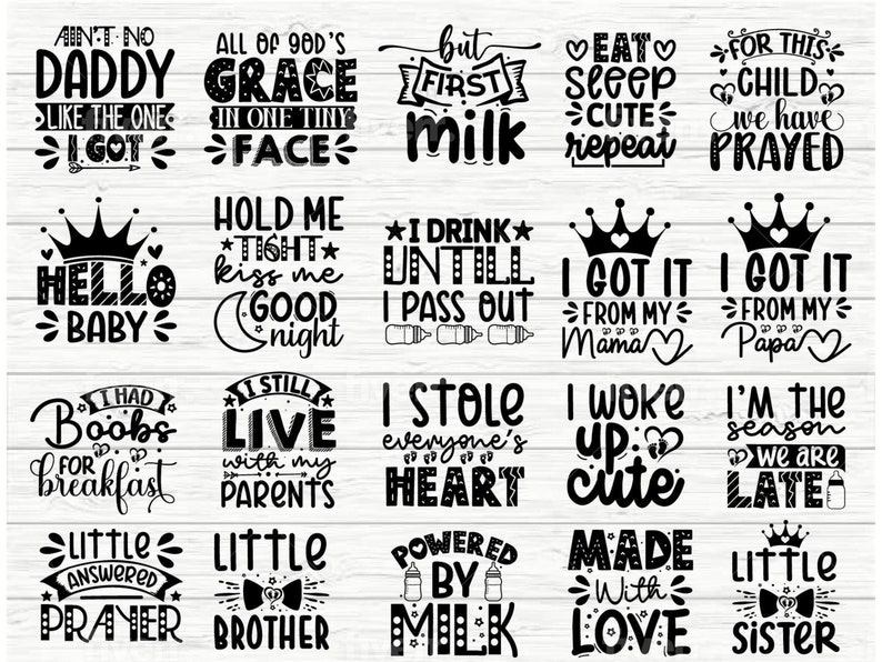 Baby SVG Bundle, Baby Quotes SVG, Baby Svg, Baby Life, Cut Files for ...