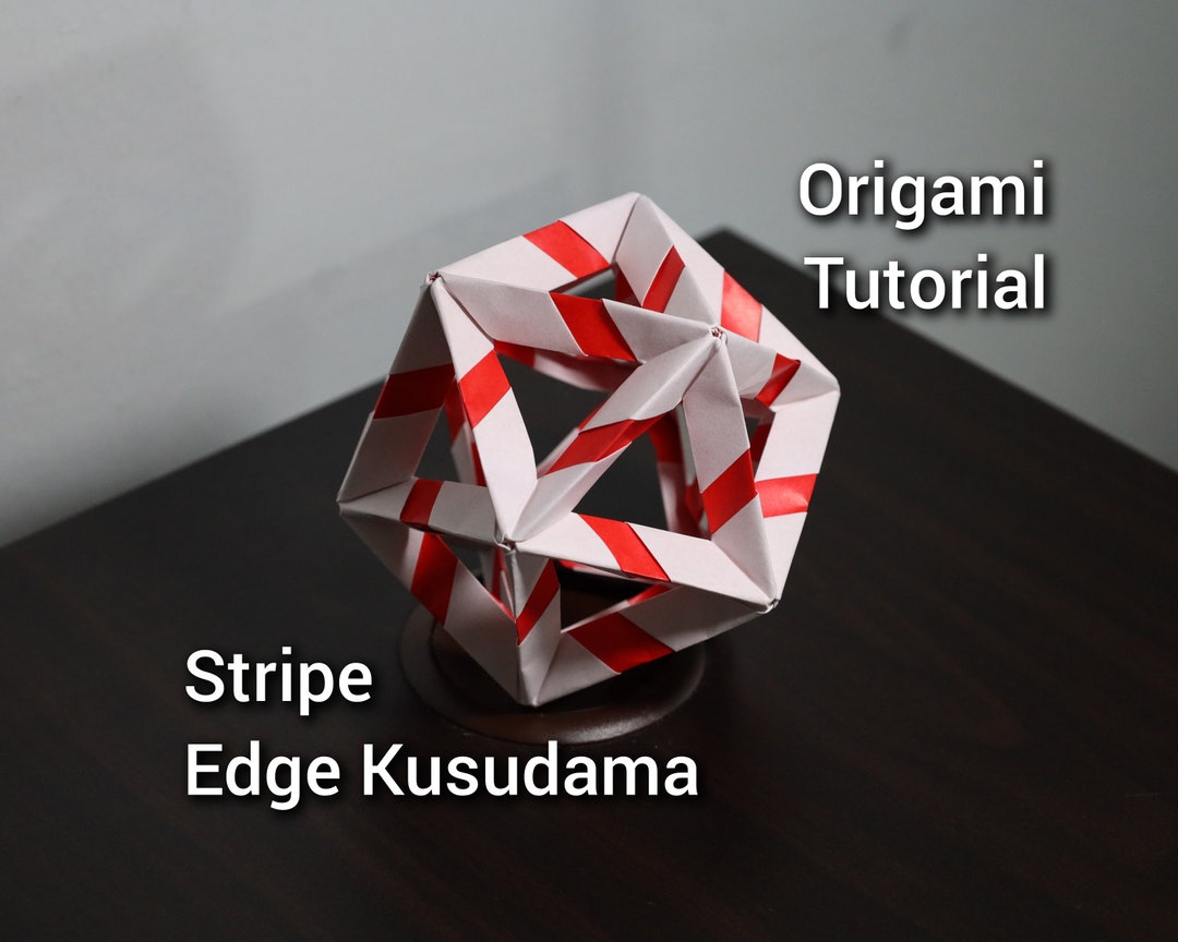 Origami Tutorial Video for Stripe Edge Kusudama - Etsy