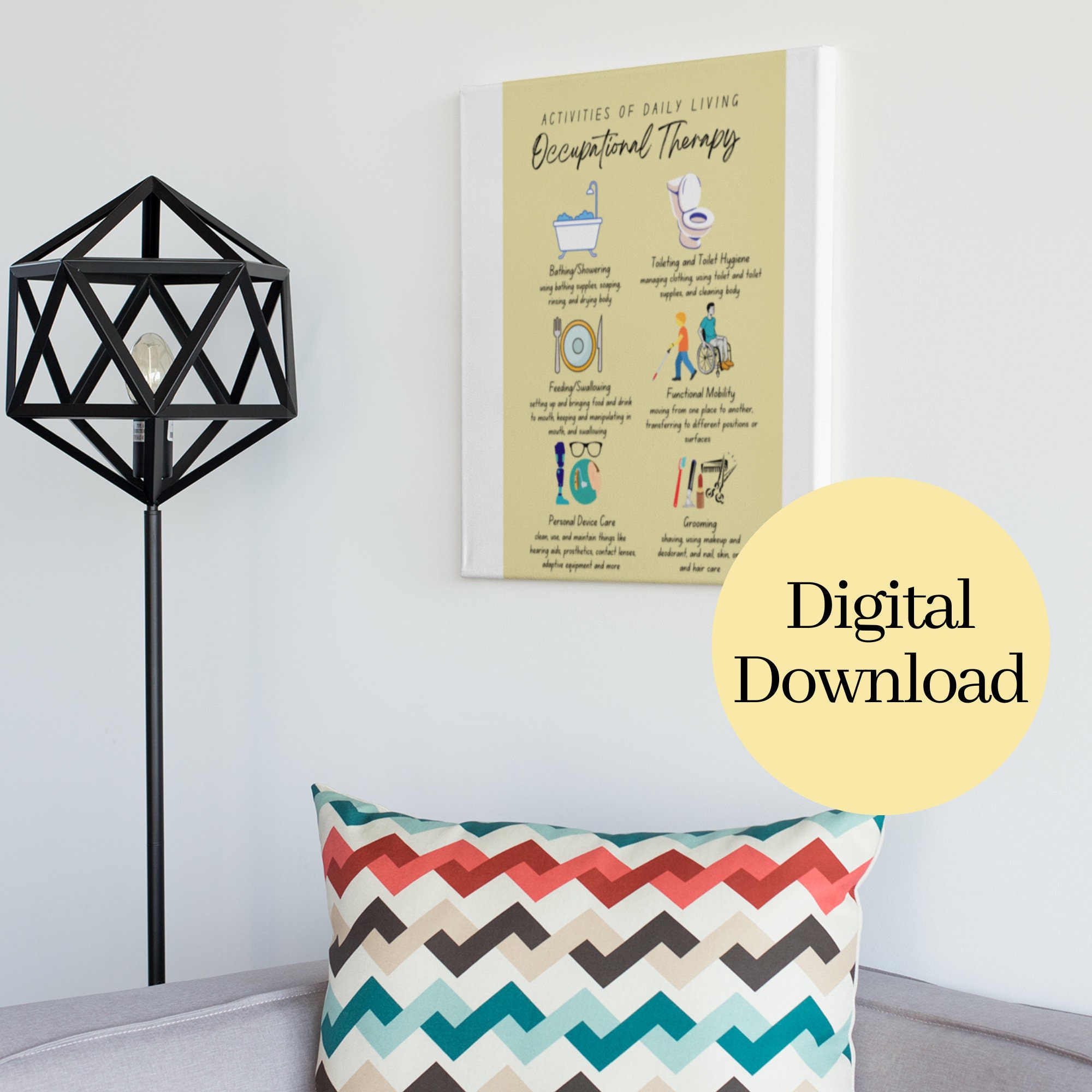 Occupational Therapy Activities of Daily Living Poster, Adls, OT ADL ...