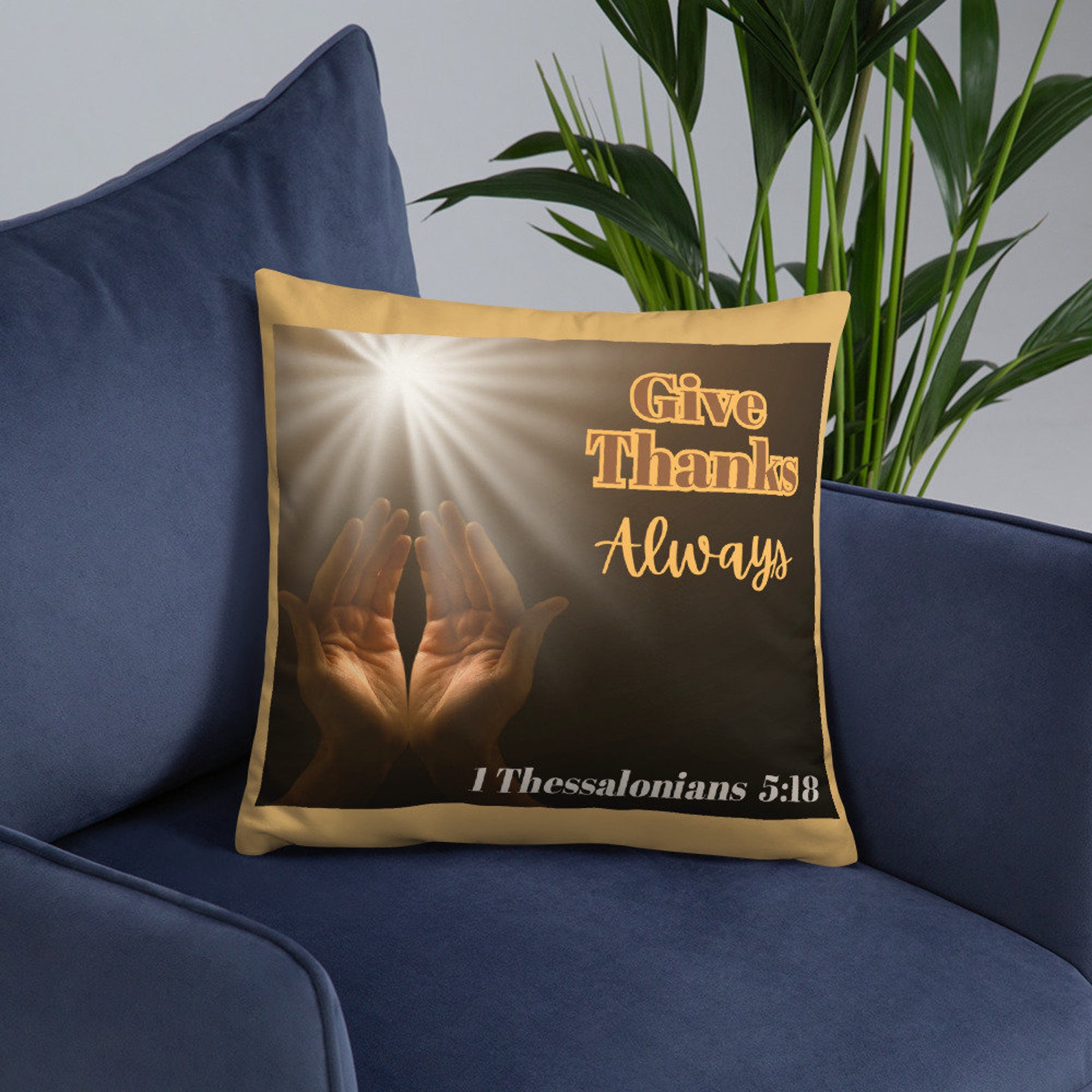 Give Thanks Always Throw Pillow New Home Gift Ideas Fall - Etsy
