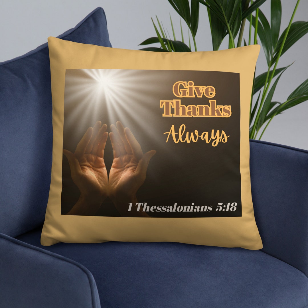 Give Thanks Always Throw Pillow New Home Gift Ideas Fall - Etsy