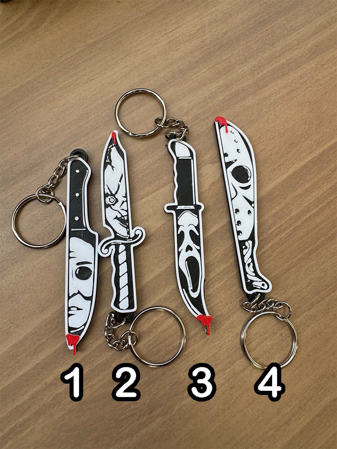 Horror Halloween Knife Keychains - Etsy