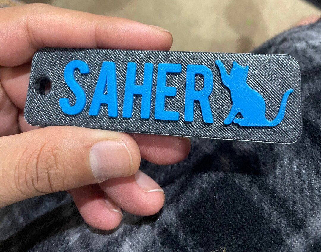 Custom 3D Printed Name Keytags - Etsy