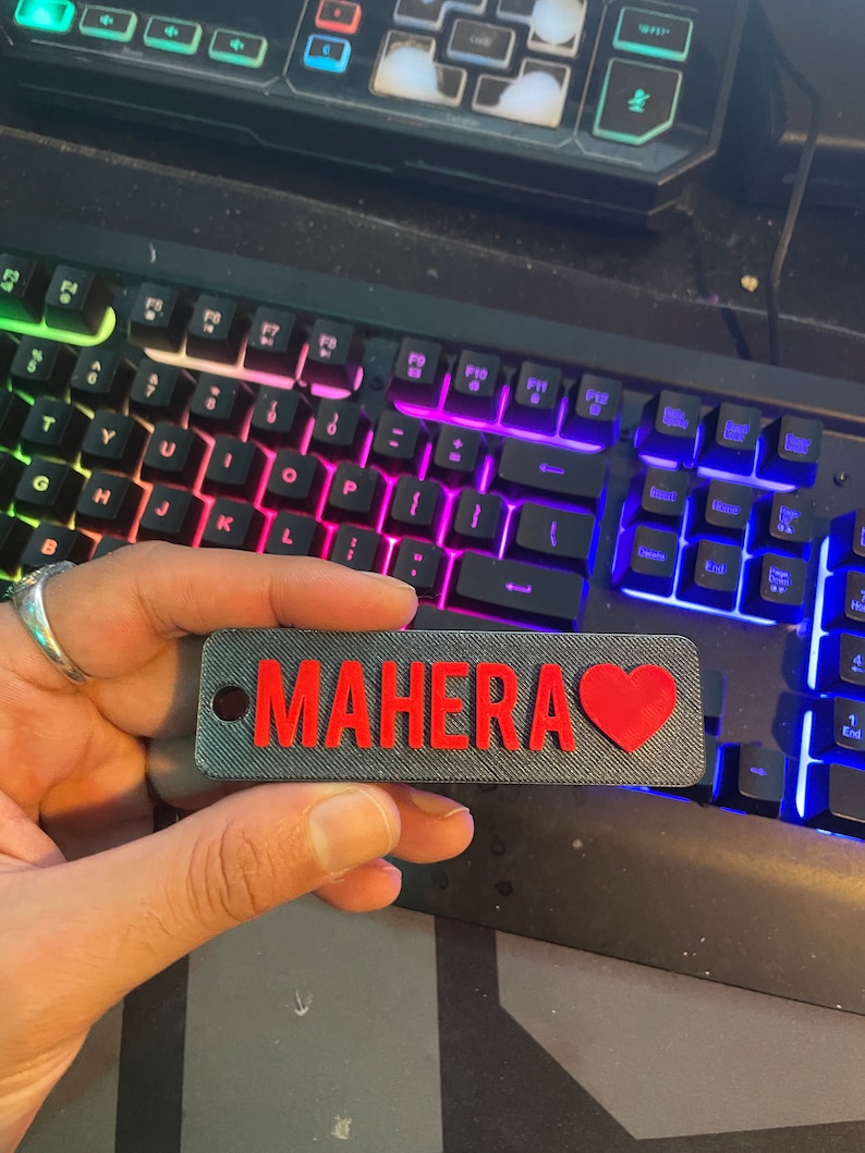 Custom 3D Printed Name Keytags - Etsy