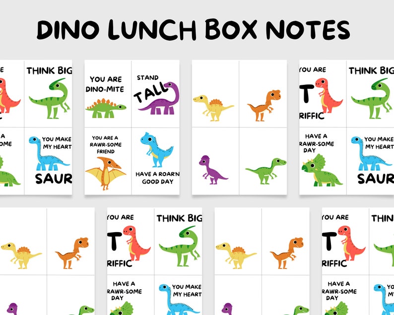 Lunch Box Notes Printable Lunch Notes Back to School Notes - Etsy