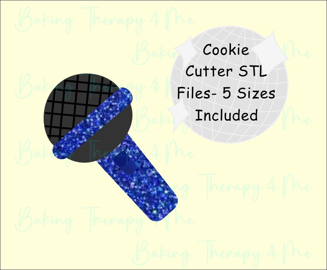 Rock Star Microphone Cookie Cutter STL File and PDF Image, Digital ...