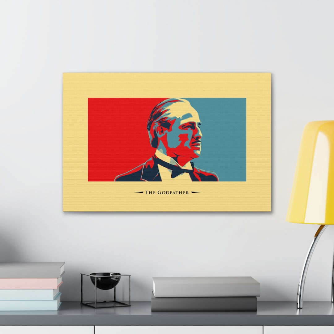 The Godfather Art Canvas the Godfather Vector Don Vito - Etsy