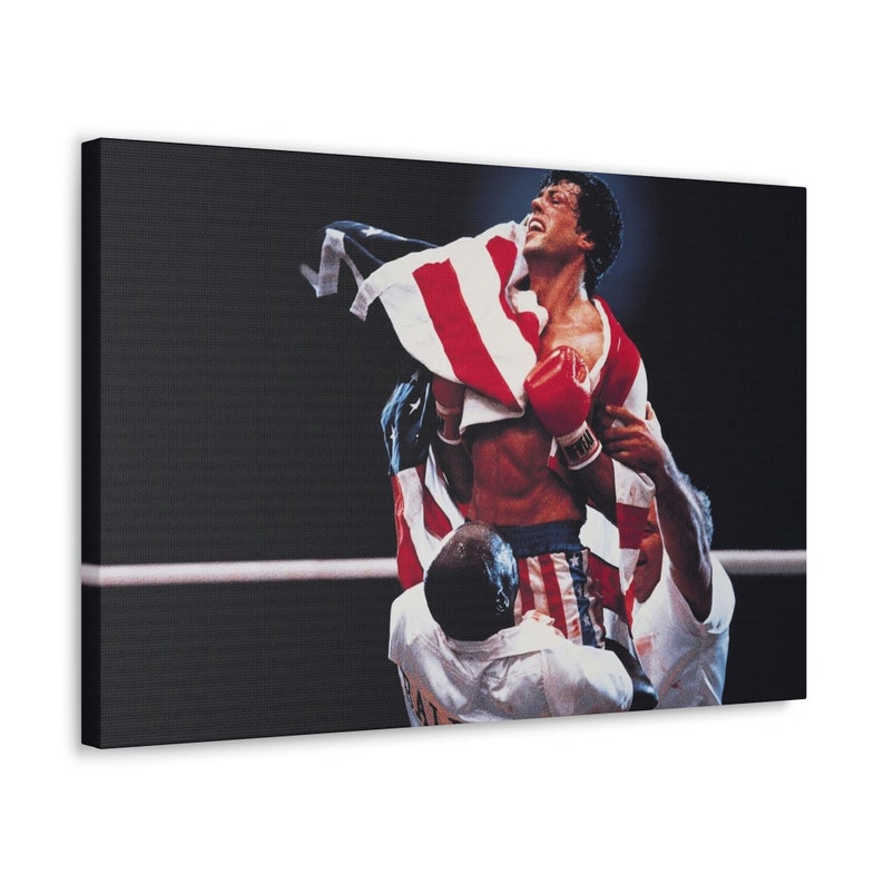 Rocky Balboa Rocky Balboa Winning Boxing Match With American - Etsy