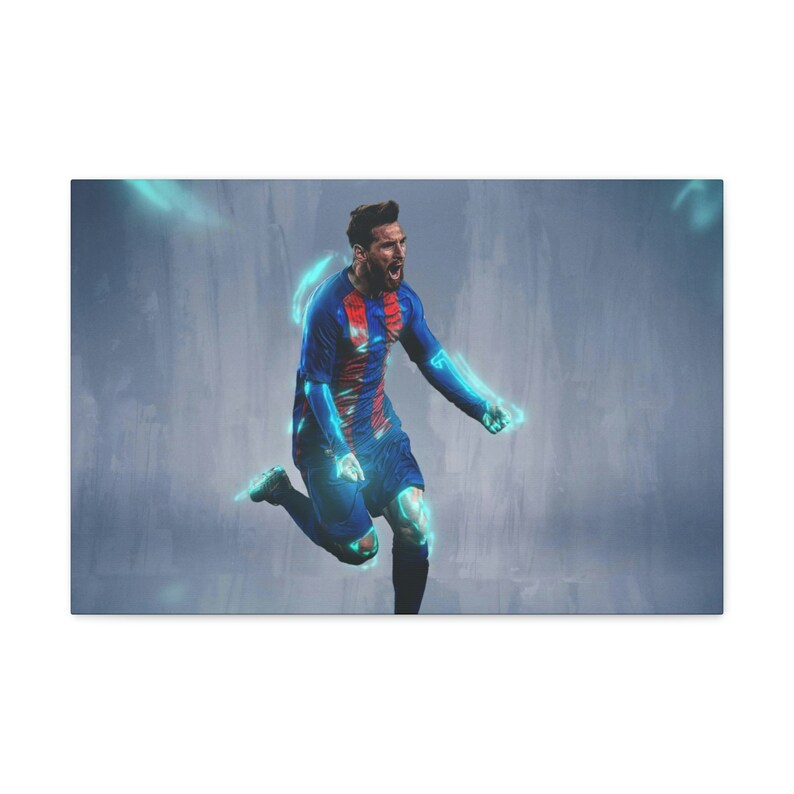 Lionel Messi Art Canvas Lionel Messi Neon Rainbow Brite Pop - Etsy