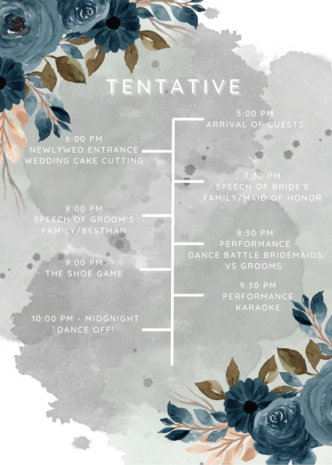 Wedding Invitation/electronic Wedding Invitation/blue & Green Wedding ...