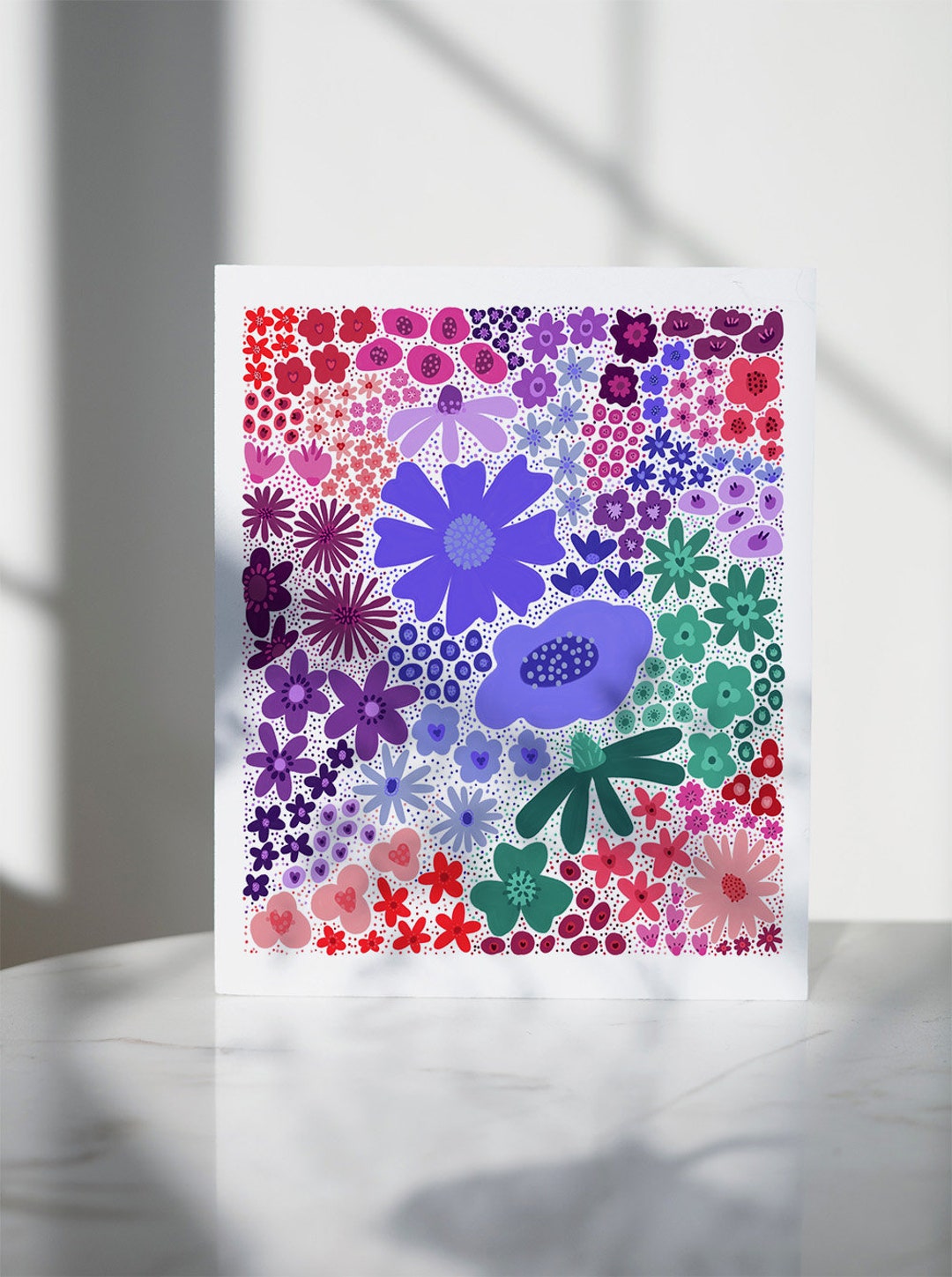 Floral Fashion Mosaic Illustration / Art for Cubicle / Art for Office ...