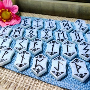 Elder Futhark Runes Set | Norse Pagan Divination Tools, Runic Alphabet ...
