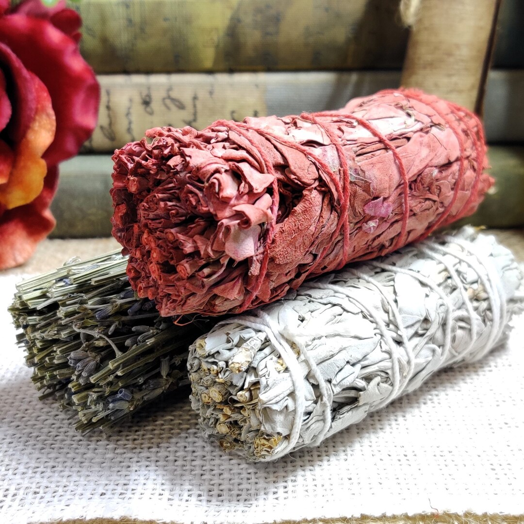 Natural Handmade Smudge Stick Bundle Aromatherapy House Cleansing Kit ...