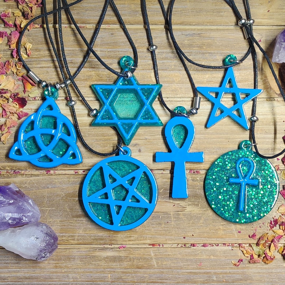 Occult Necklaces Witchy Accessories Resin Magic Pendant - Etsy