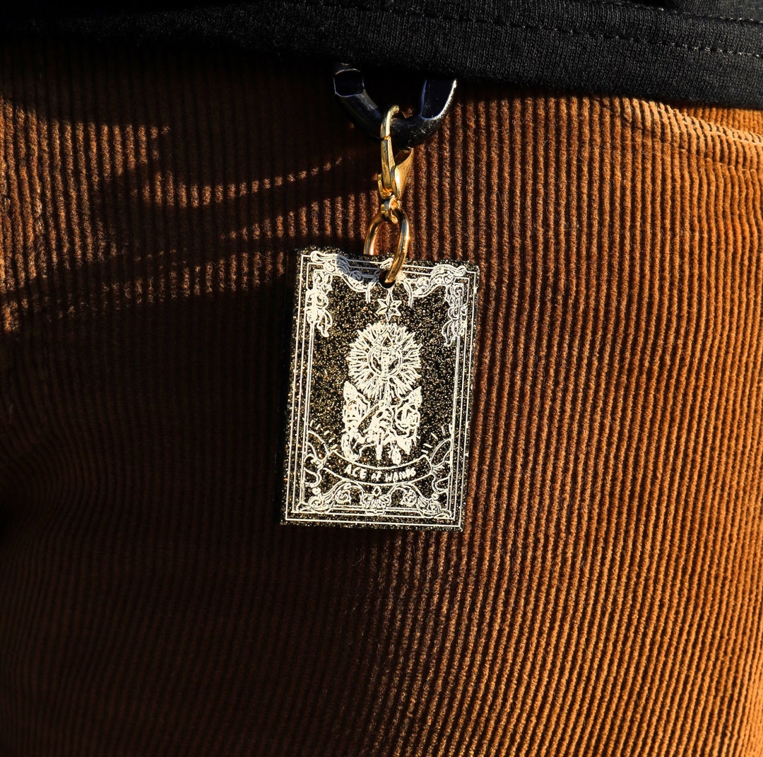 Major Arcana Tarot Keychain, Rider Waite Black and Gold Minor Arcana ...