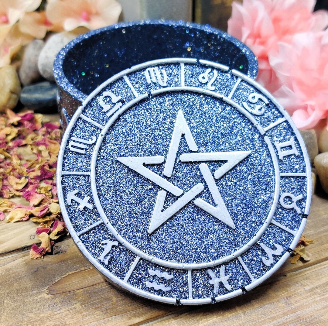 Jewelry Storage Zodiac Box, Epoxy Resin Star Sign Keepsake Box ...