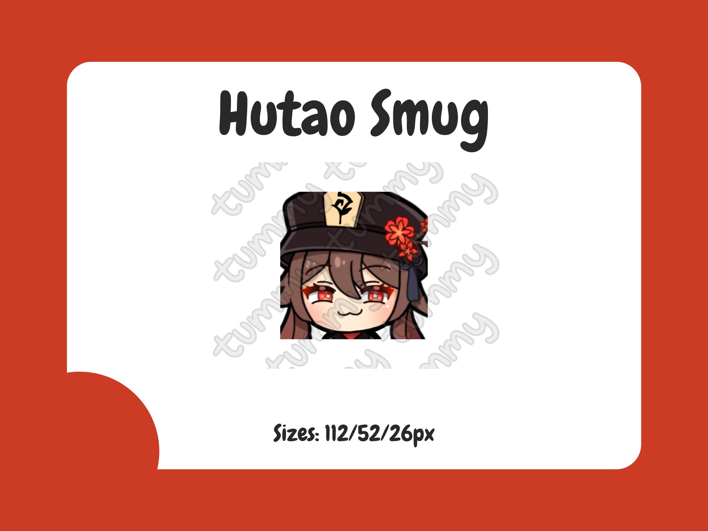 Hutao Smug Genshin Emote - Etsy