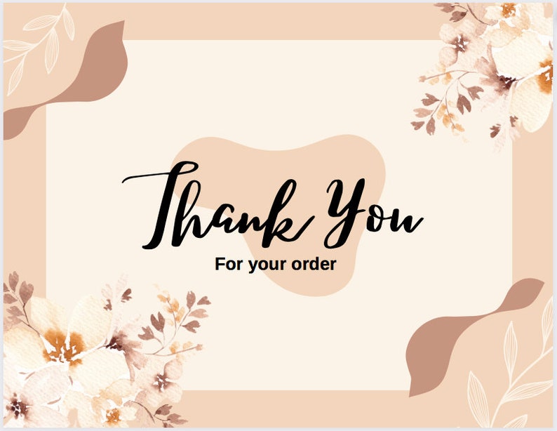 Thank You Template Card - Etsy