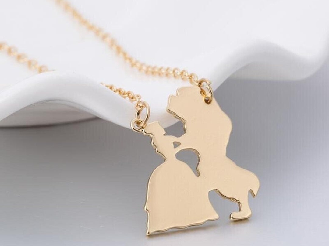 Disney Steel Necklace, Beauty and the Beast Chain - Etsy