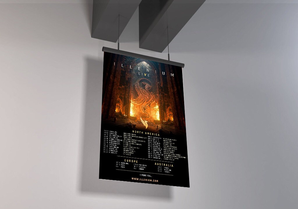 Illenium Live North America 2023 Poster Designed & Sold By BrucHamilton