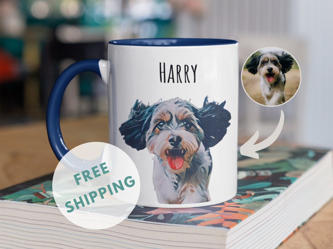 Custom Pet Mug With Pet Photo and Name Custom Dog Mug Dog - Etsy