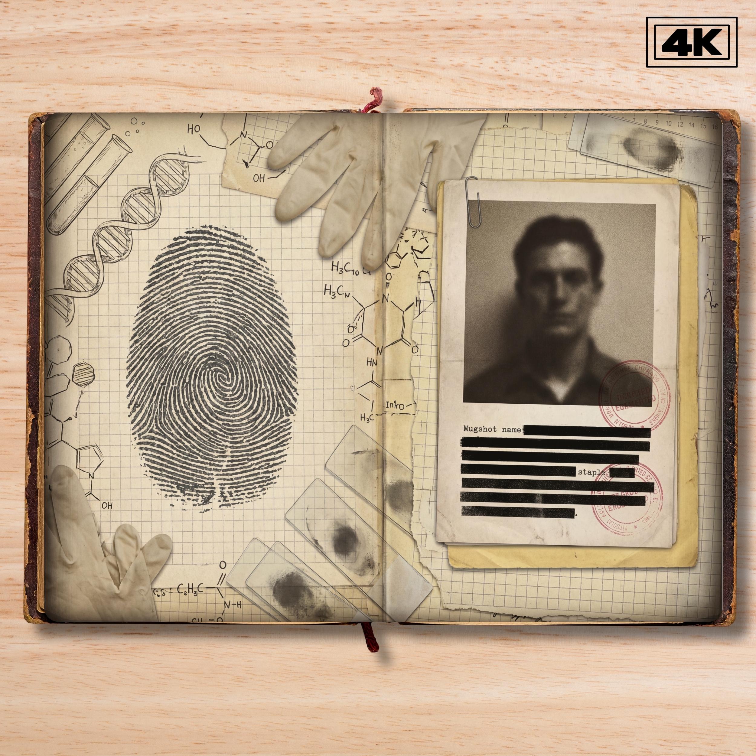 Crime Scene Evidence Log Junk Journal Pages | 4K Backgrounds Digital ...