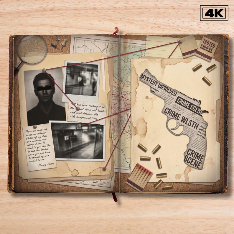 Detective Diaries Junk Journal Kit | Vintage Printable Ephemera Pack ...