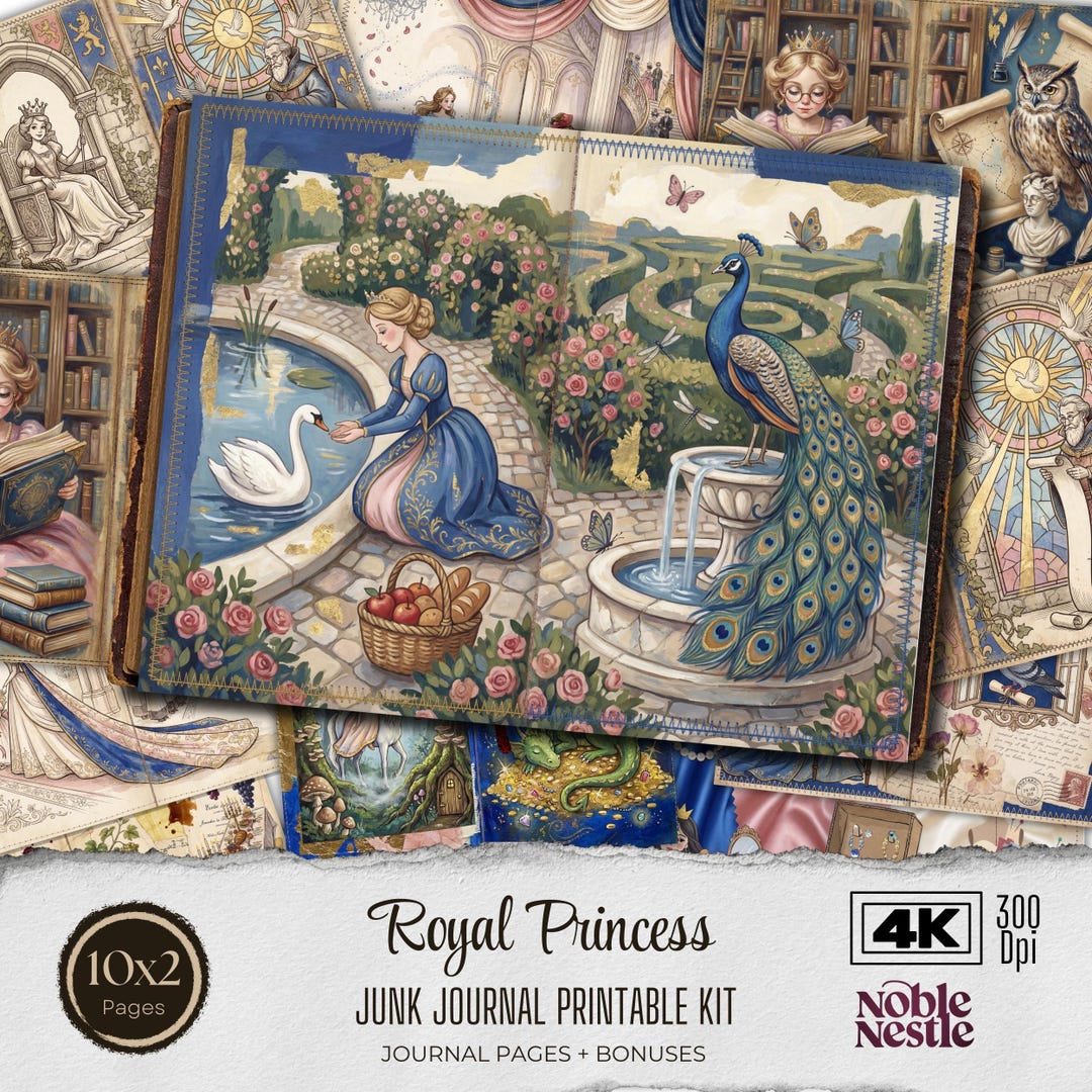Royal Princess Junk Journal Kit | Digital Download Printable Ephemera ...