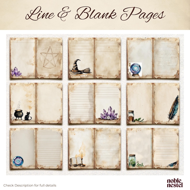 Hocus Pocus Spellbook Junk Journal Kit | Witchy Grimoire Pages (PDF) - Etsy