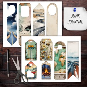 Vintage USA Travel Junk Journal Kit: Road Trip Ephemera (digital ...