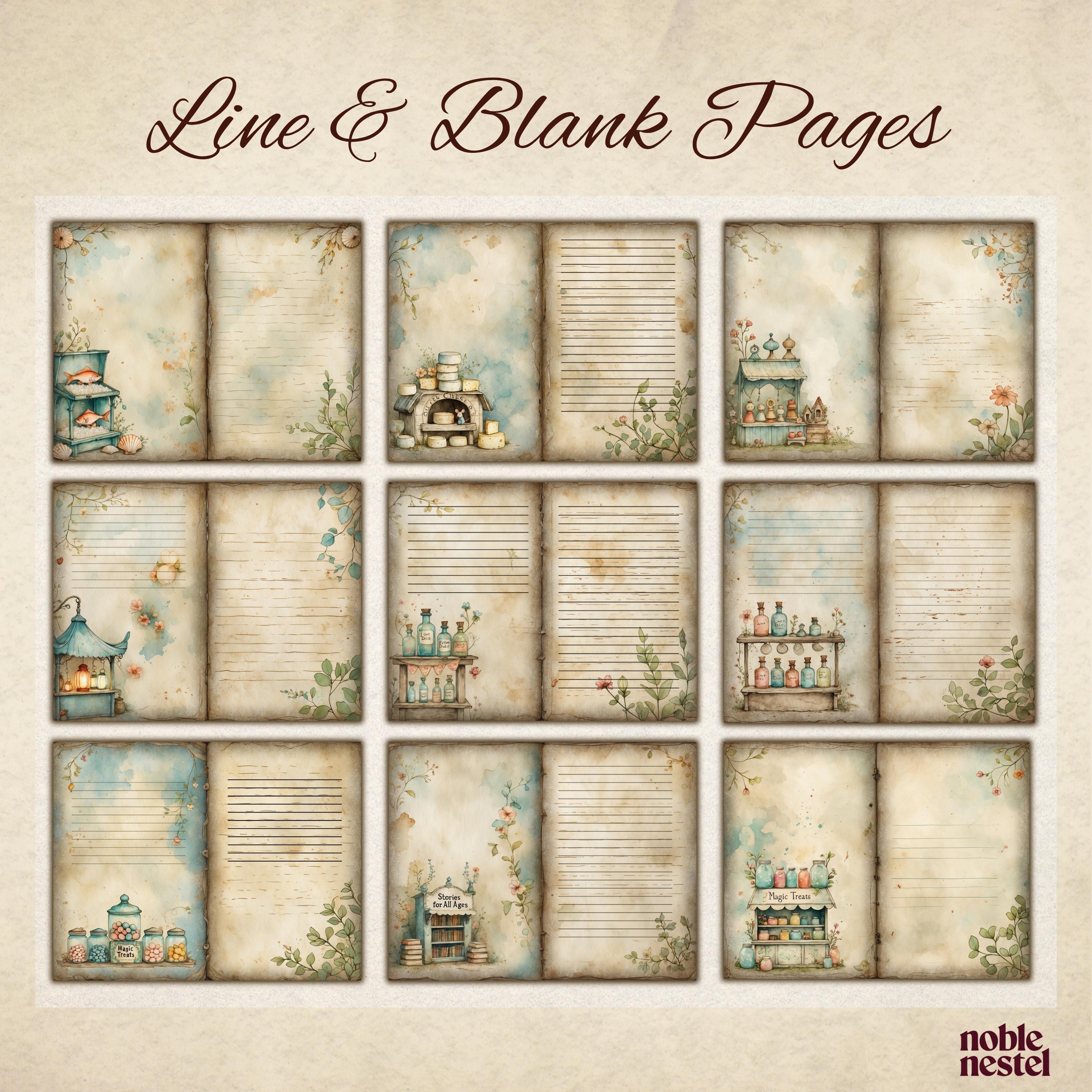 Fairy Tale Village Junk Journal Kit: Printable Ephemera, Stickers ...