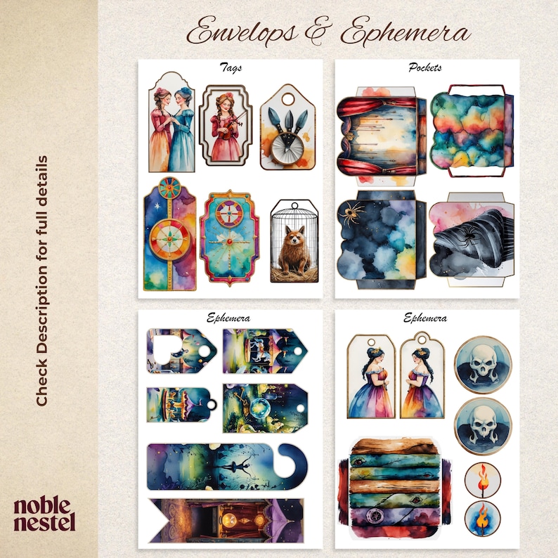 Carnival of Curiosities Junk Journal Kit | Vintage Circus Ephemera ...