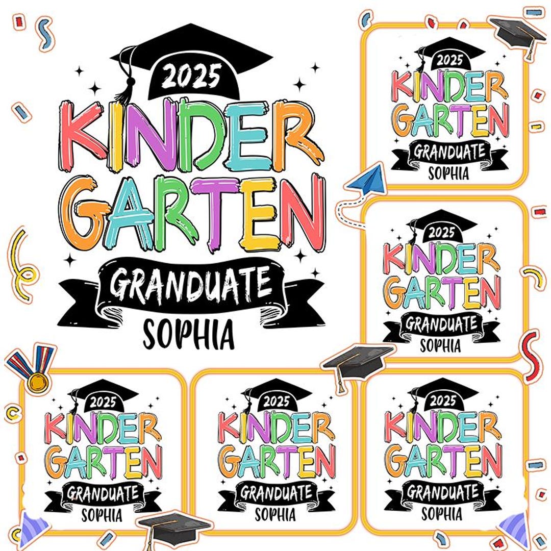 Custom Kindergarten Graduation PNG, Kindergarten Grad Png, Cute ...