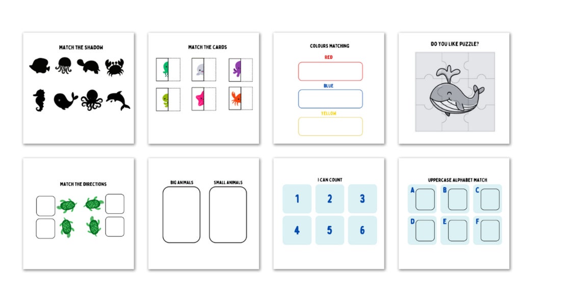 Sea Animals Themed Activities Ocean Busy Book Free Sea Animals ...