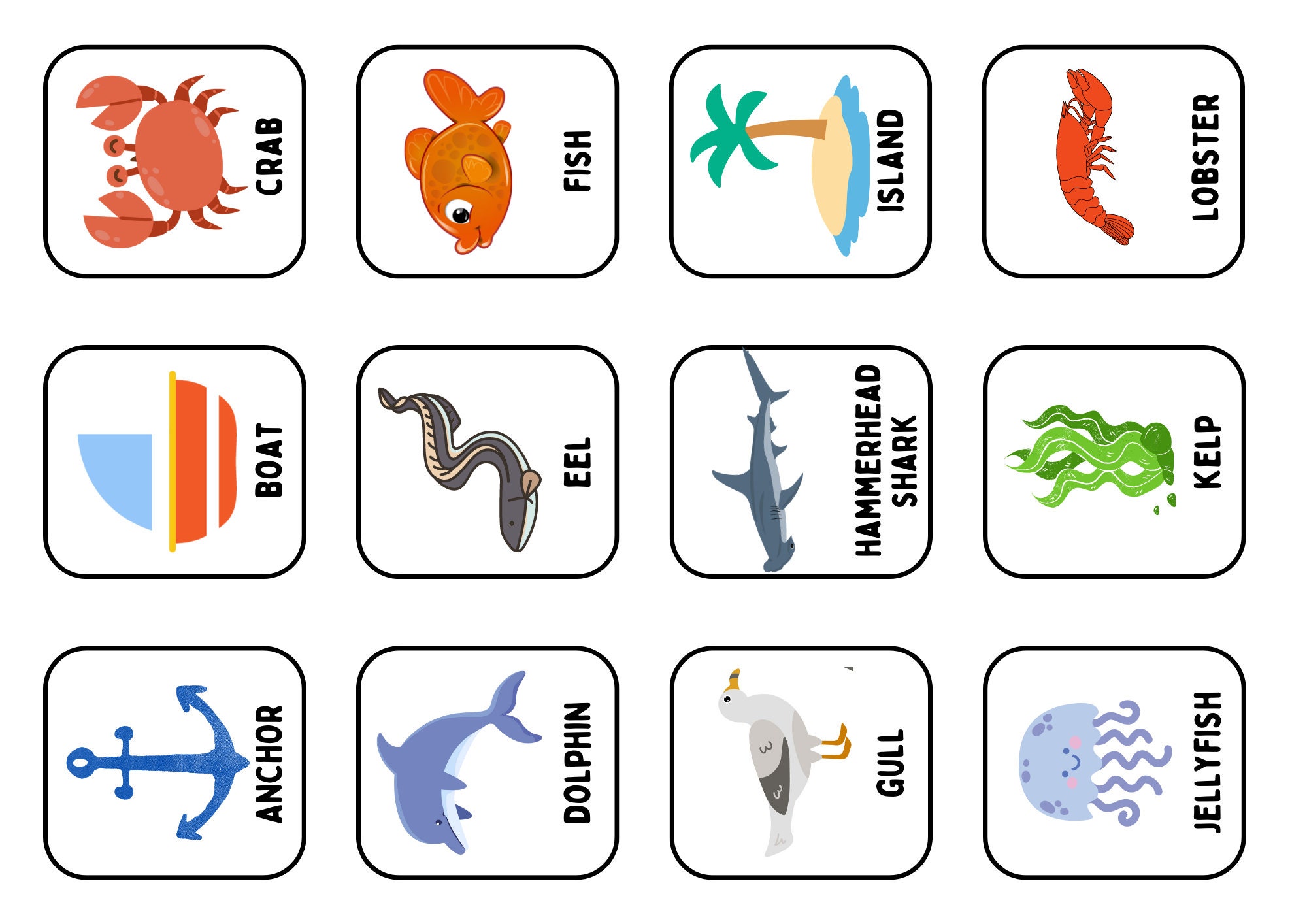 Sea Animals Themed Activities Ocean Busy Book Free Sea Animals ...