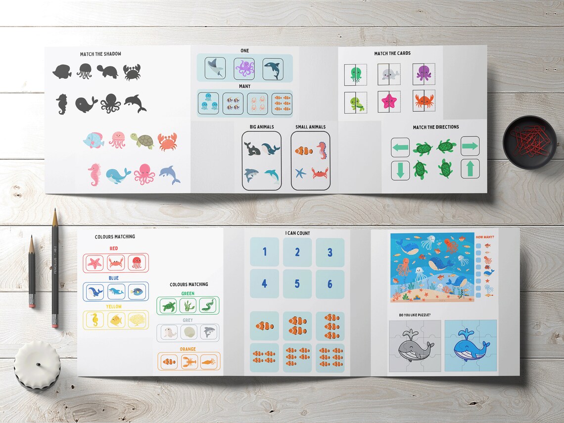 Sea Animals Themed Activities Ocean Busy Book Free Sea Animals ...