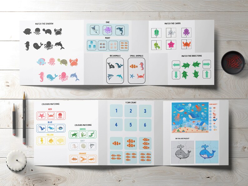 Sea Animals Themed Activities Ocean Busy Book Free Sea Animals ...