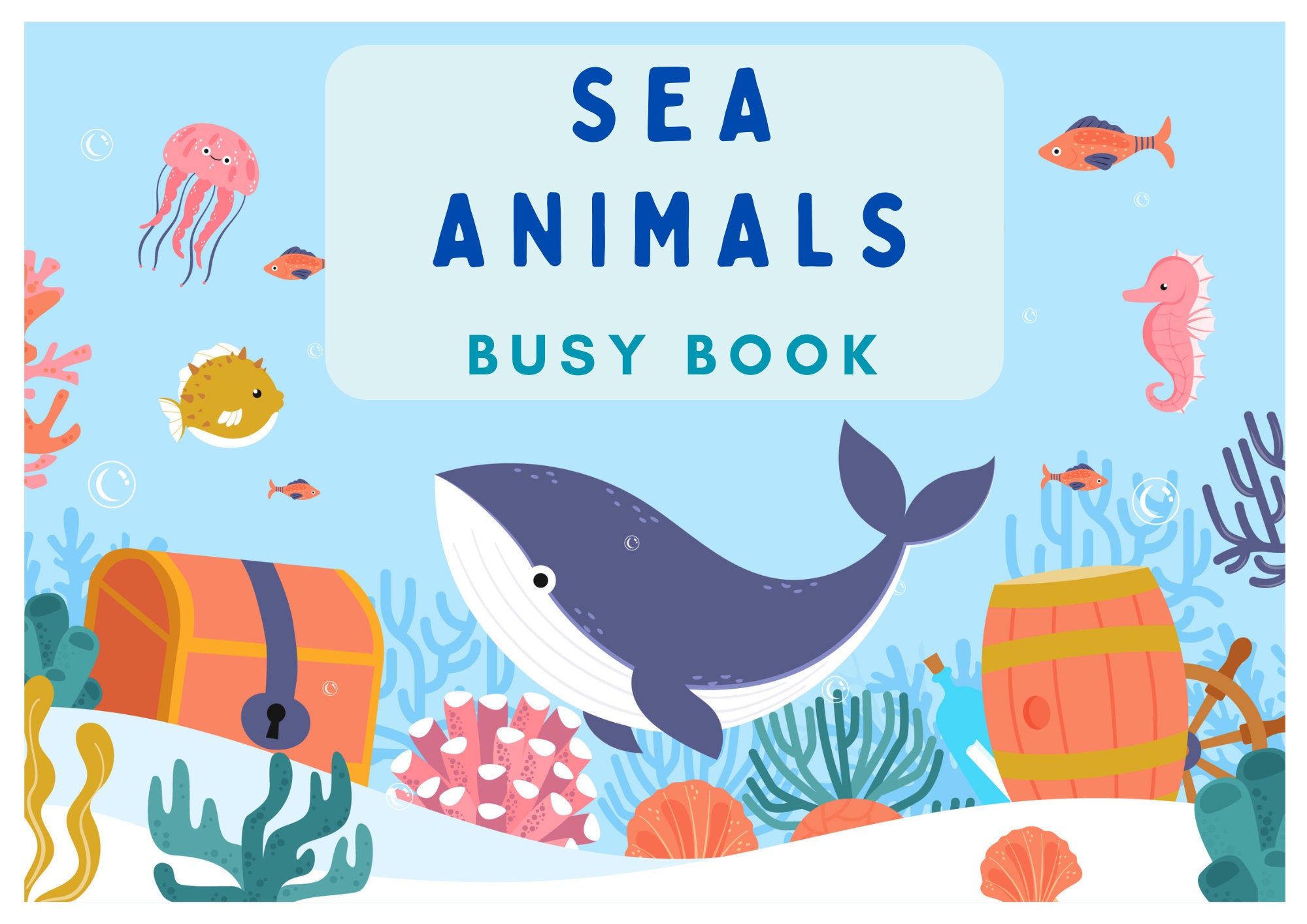 Sea Animals Themed Activities Ocean Busy Book Free Sea Animals ...