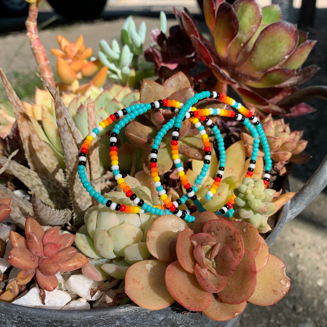 Sunset Beaded Bracelet turquoise - Etsy