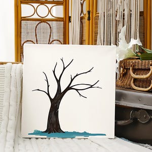 Fingerprint Tree Wall Art | Family Tree for Fingerprints | Blank Tree ...