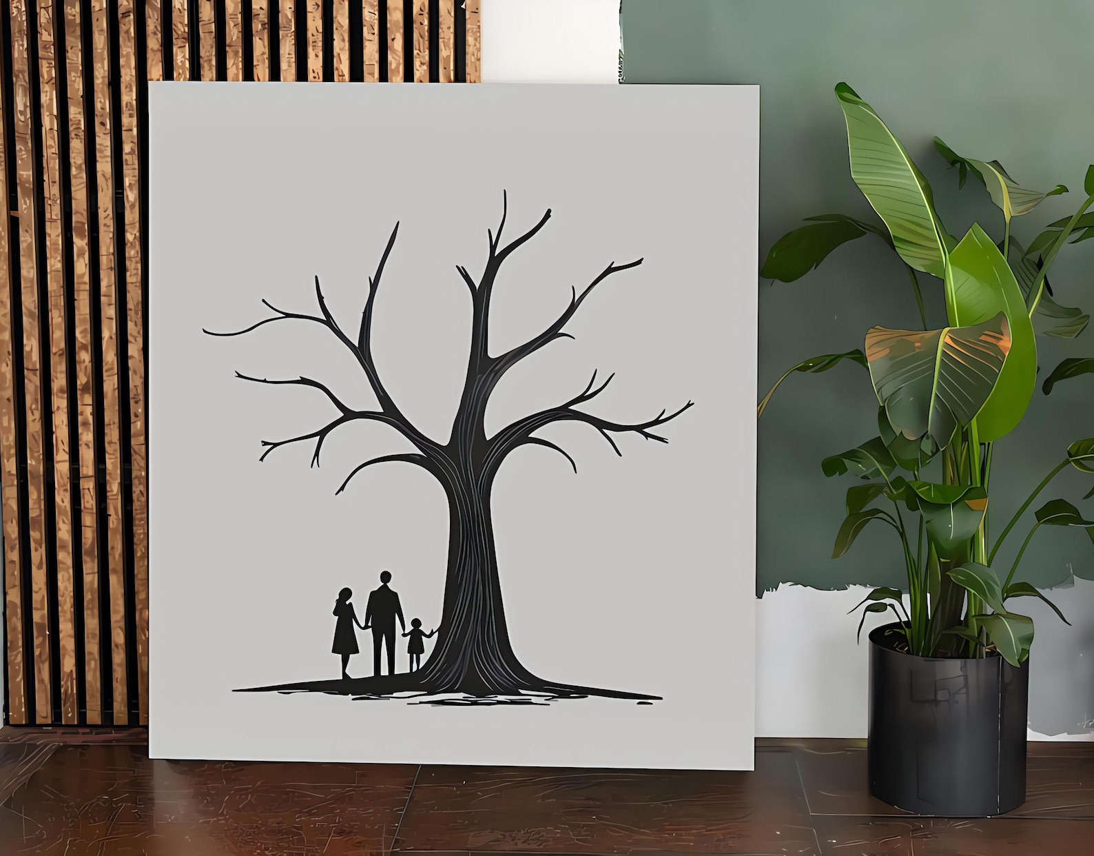 Fingerprint Tree Wall Art | Family Tree for Fingerprints | Blank Tree ...