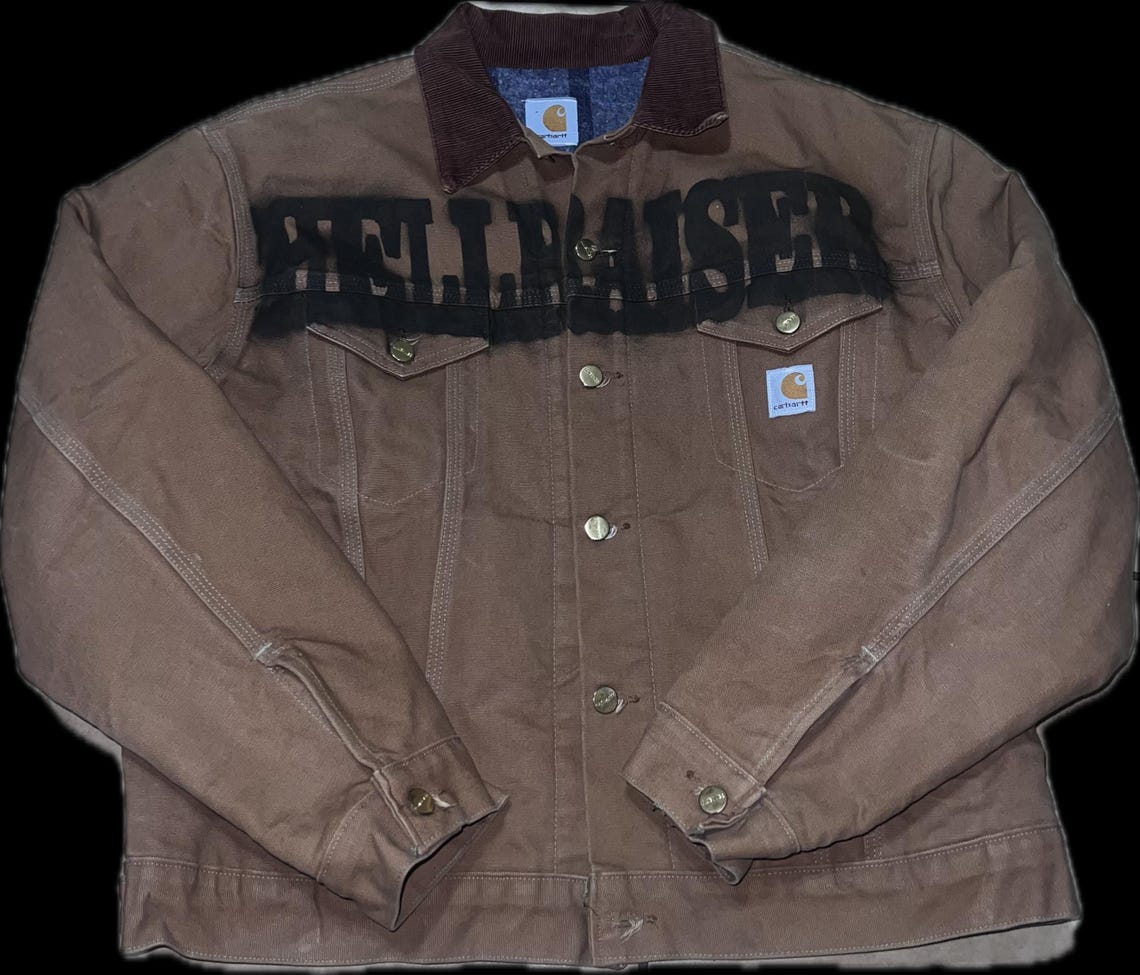 90s Detroit Carhartt Jacket Hellraiser Custom Sz L - Etsy