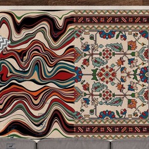 Melting Rug Persian Handmade Tufted 100% Fine Wool Trending Carpets and ...