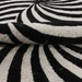Melting Black & White Irregular Shape Unshape Hand-tufted 100% Wool ...