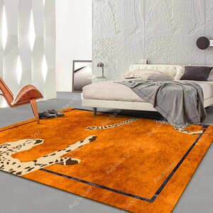 New Authentic Multi Colored Leopard Rug 100% Woolen Anti Skid Area Rug ...