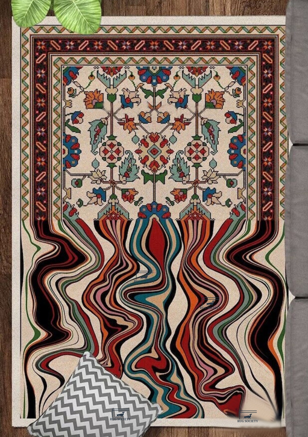 Melting Rug Persian Handmade Tufted 100% Fine Wool Trending Carpets and ...