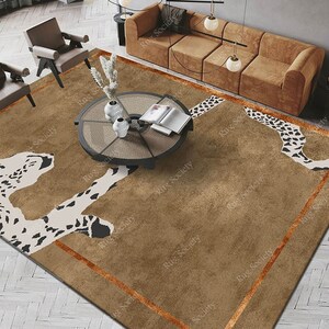 New Authentic Multi Colored Leopard Rug 100% Woolen Anti Skid Area Rug ...