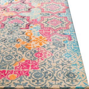 Premium Optimism High/low Rug Hand Made Indian Designer Tufted Rug Colorful Rug 3x5ft 4x6zft ...